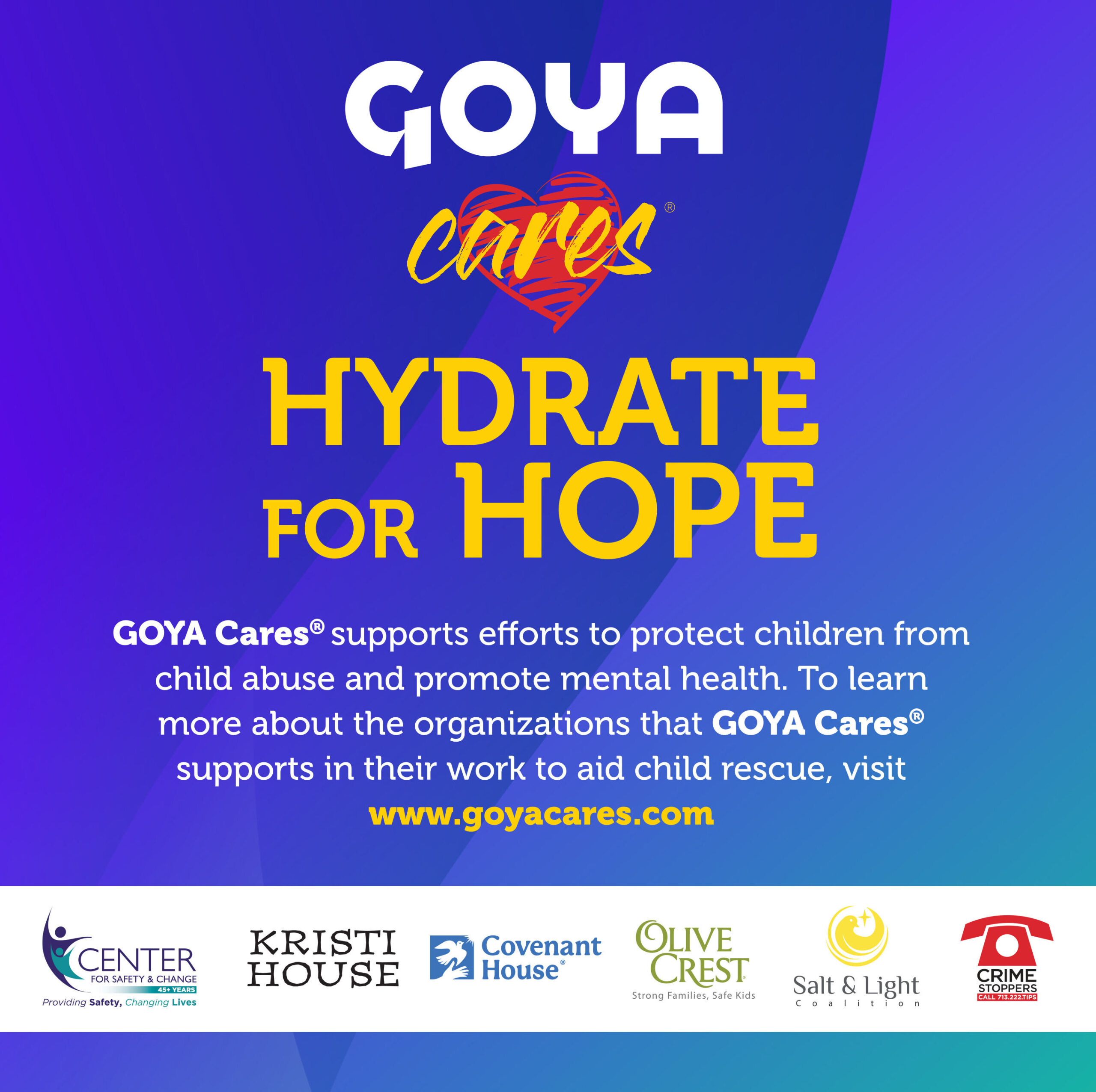 GOYA FOODS LANZA «GOYA® CARES HYDRATE FOR HOPE» PARA CONCIENTIZAR SOBRE ...